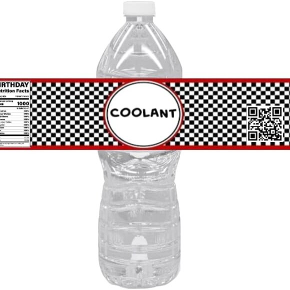 Mcadoorwe | Party Supplies | Racing Theme Water Bottle Labels Coolant ...
